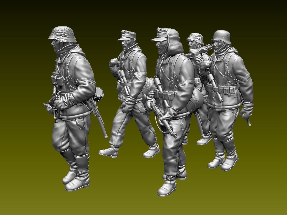 German soldiers 3D model 3D printable | CGTrader