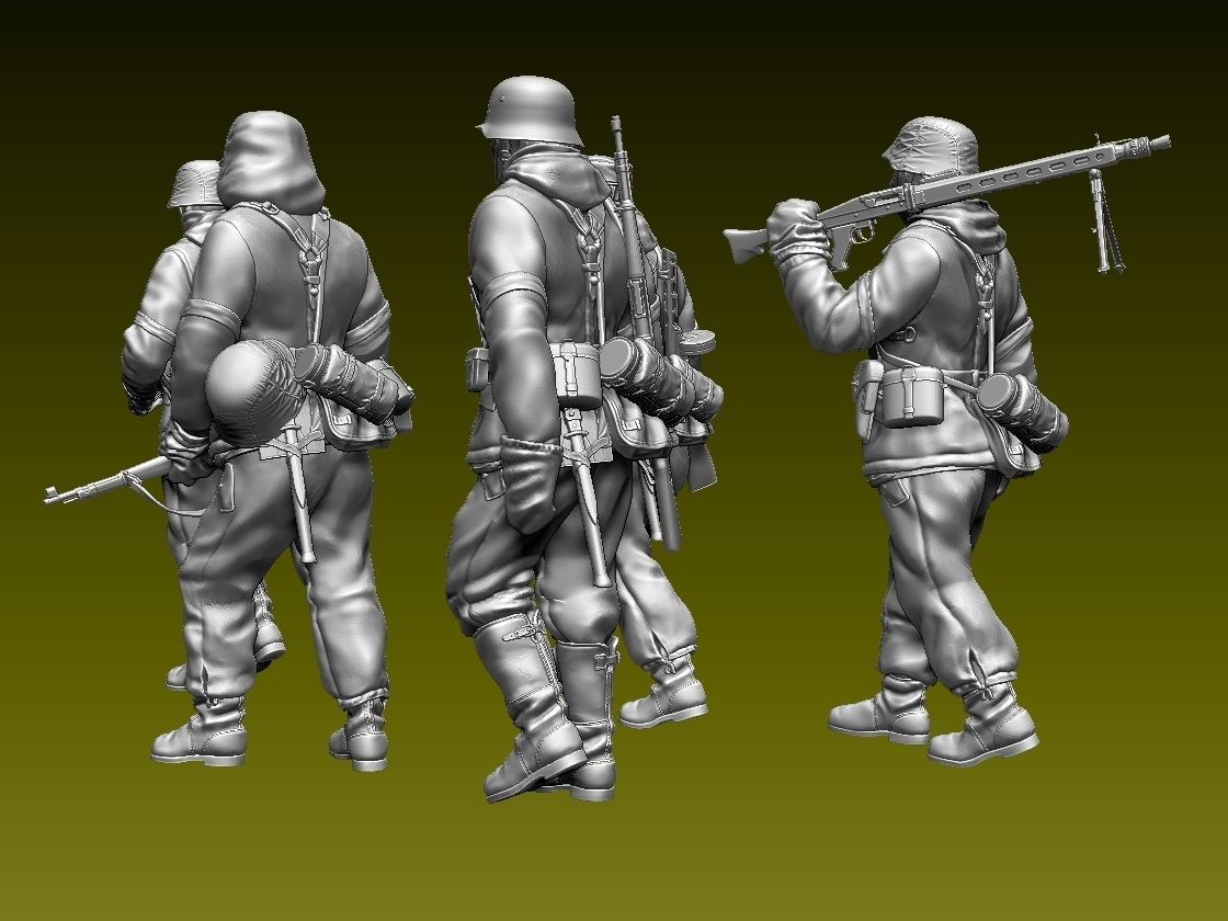 German soldiers 3D model 3D printable | CGTrader