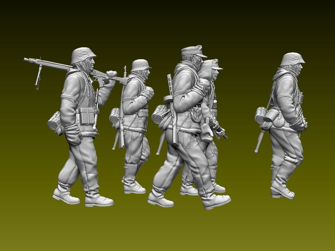 German soldiers 3D model 3D printable | CGTrader