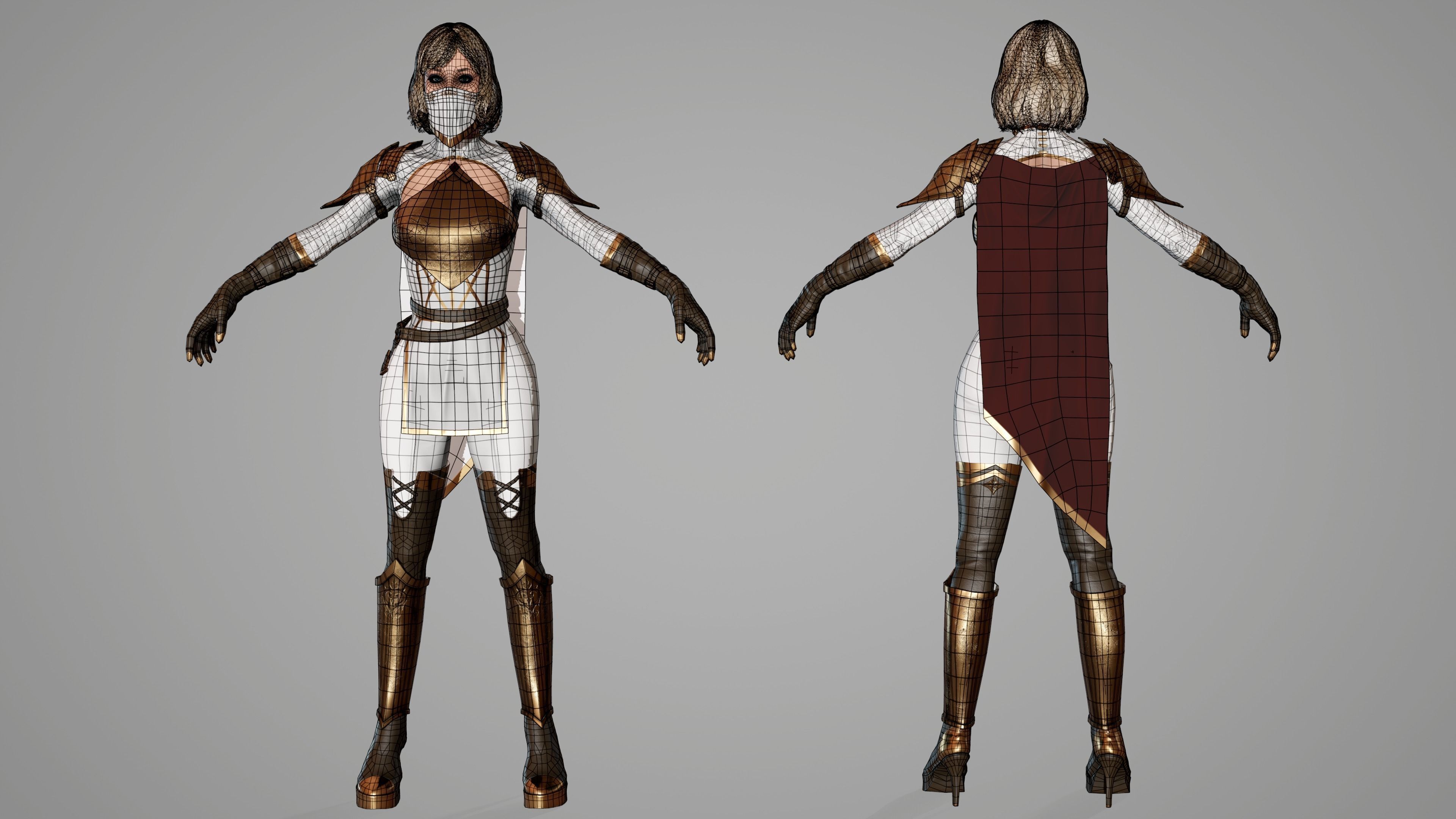 3D model Assassin Princess VR / AR / low-poly | CGTrader