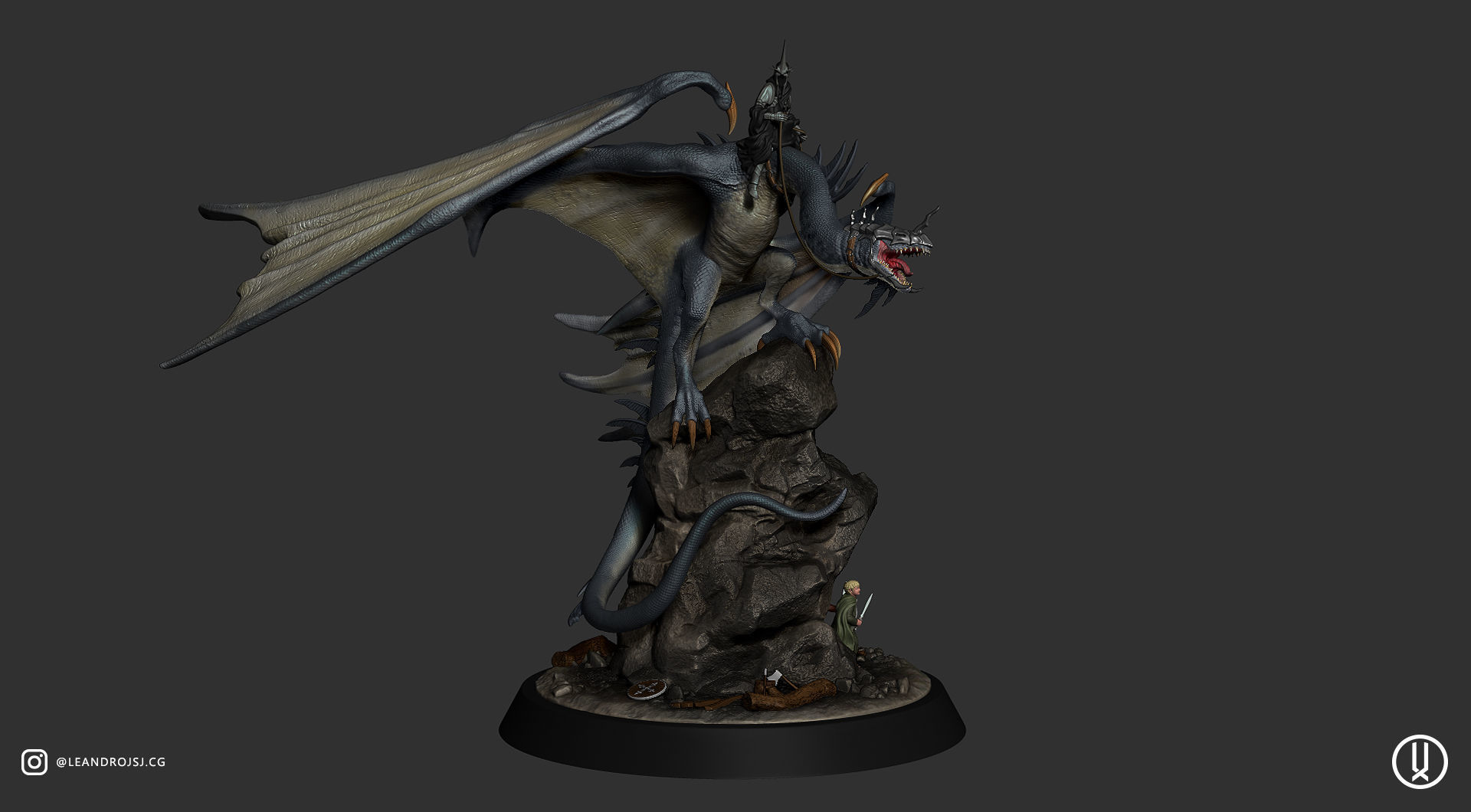 Diorama Nazgul 3D model 3D printable | CGTrader