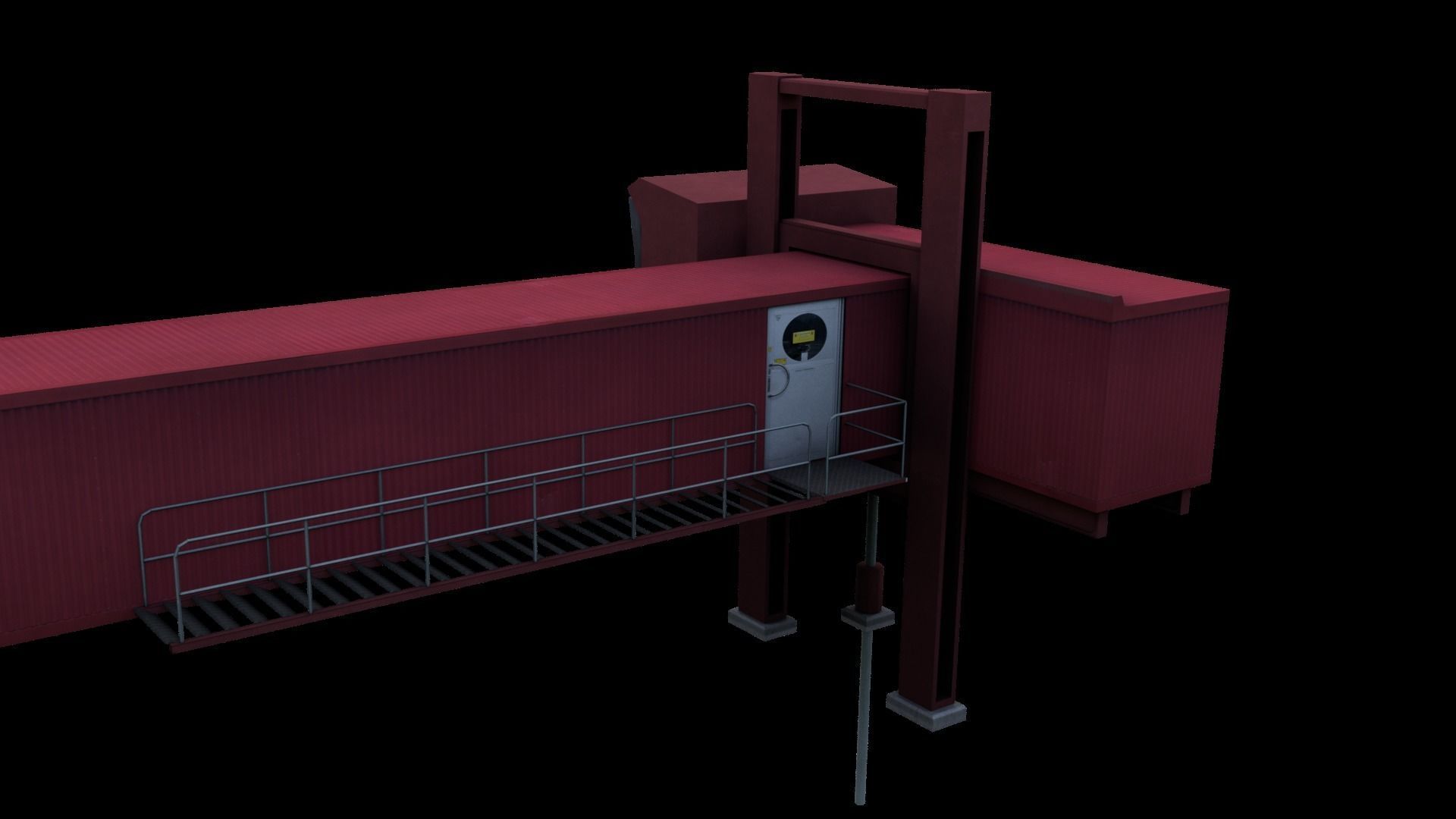 3D model Airport Jetbridge T-Style VR / AR / low-poly | CGTrader
