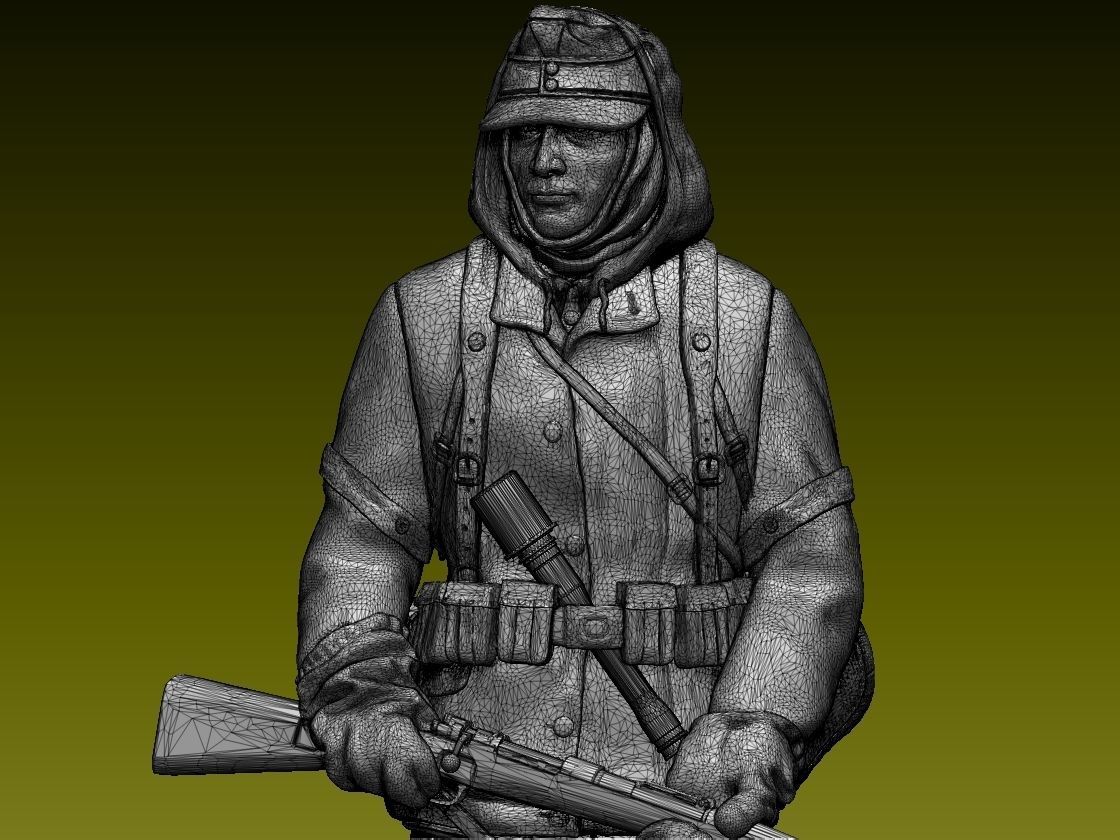 German soldier 3D model 3D printable | CGTrader