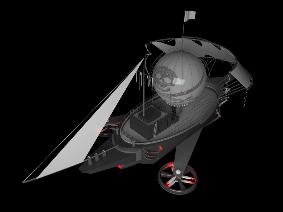 Sci-Fi Pirate Ship 3D model | CGTrader