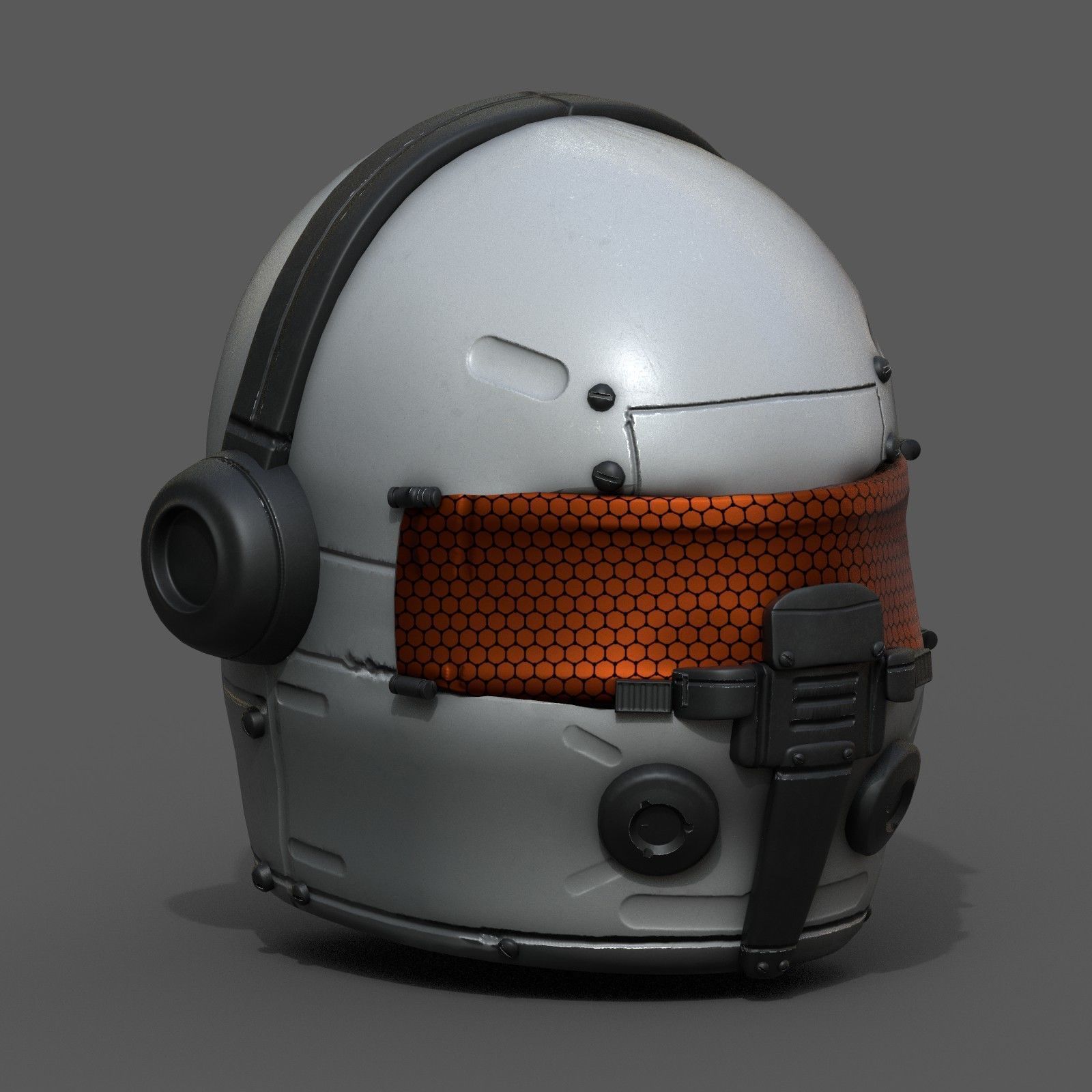 3D model Helmet scifi fantasy futuristic pilot VR / AR / low-poly ...