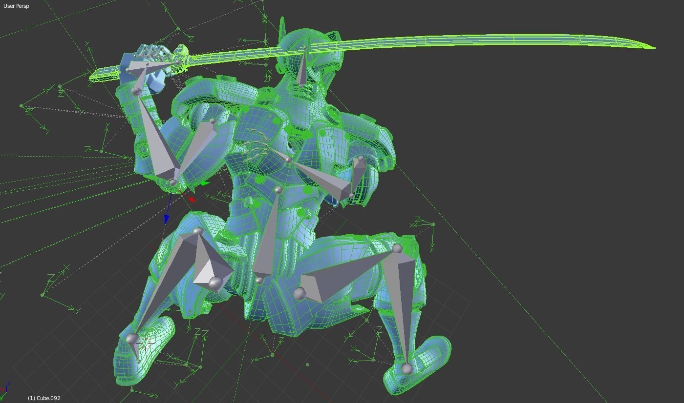 Ninja robot design mk1 3D model animated rigged | CGTrader