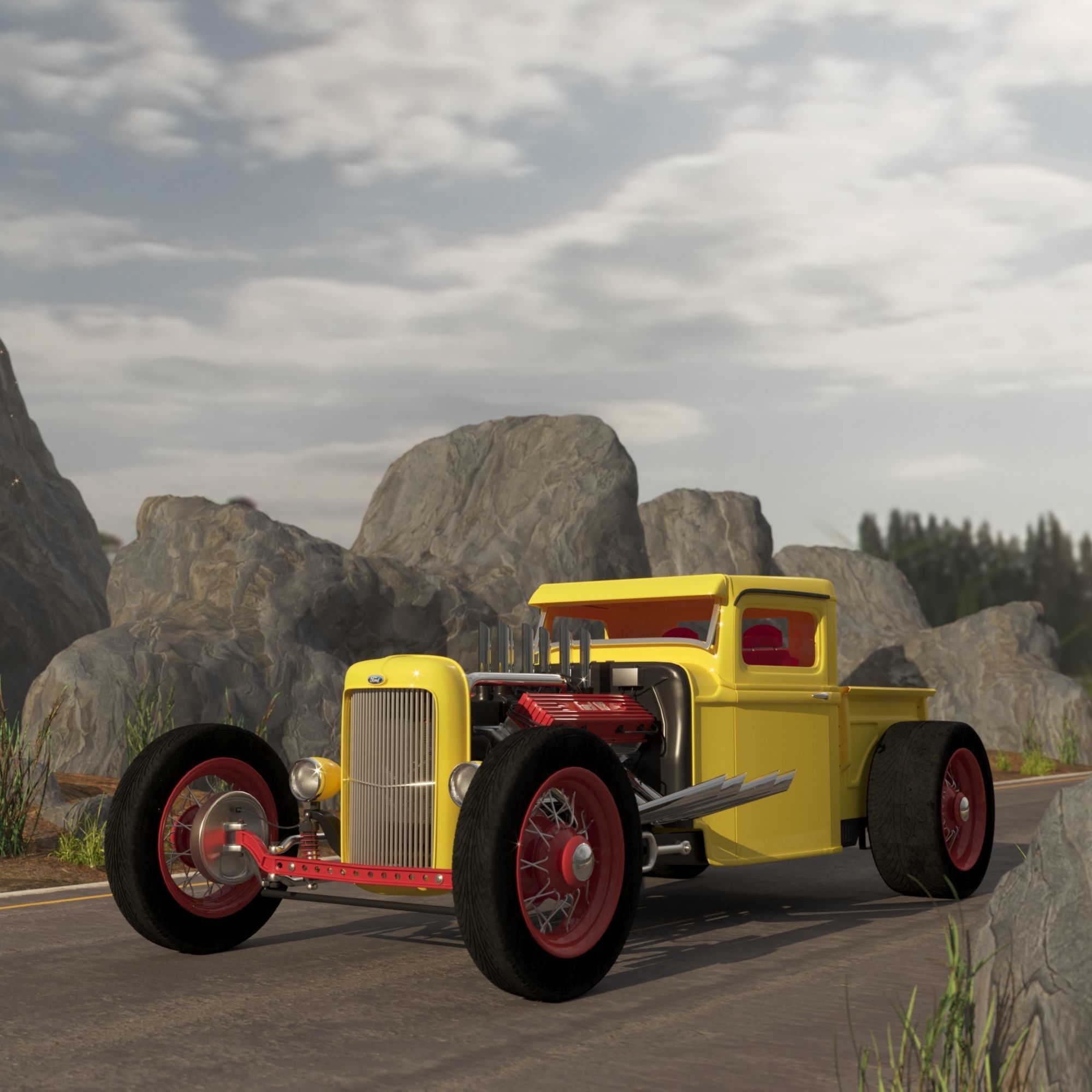 Ford Model A Hot Rod 1931 3D model | CGTrader