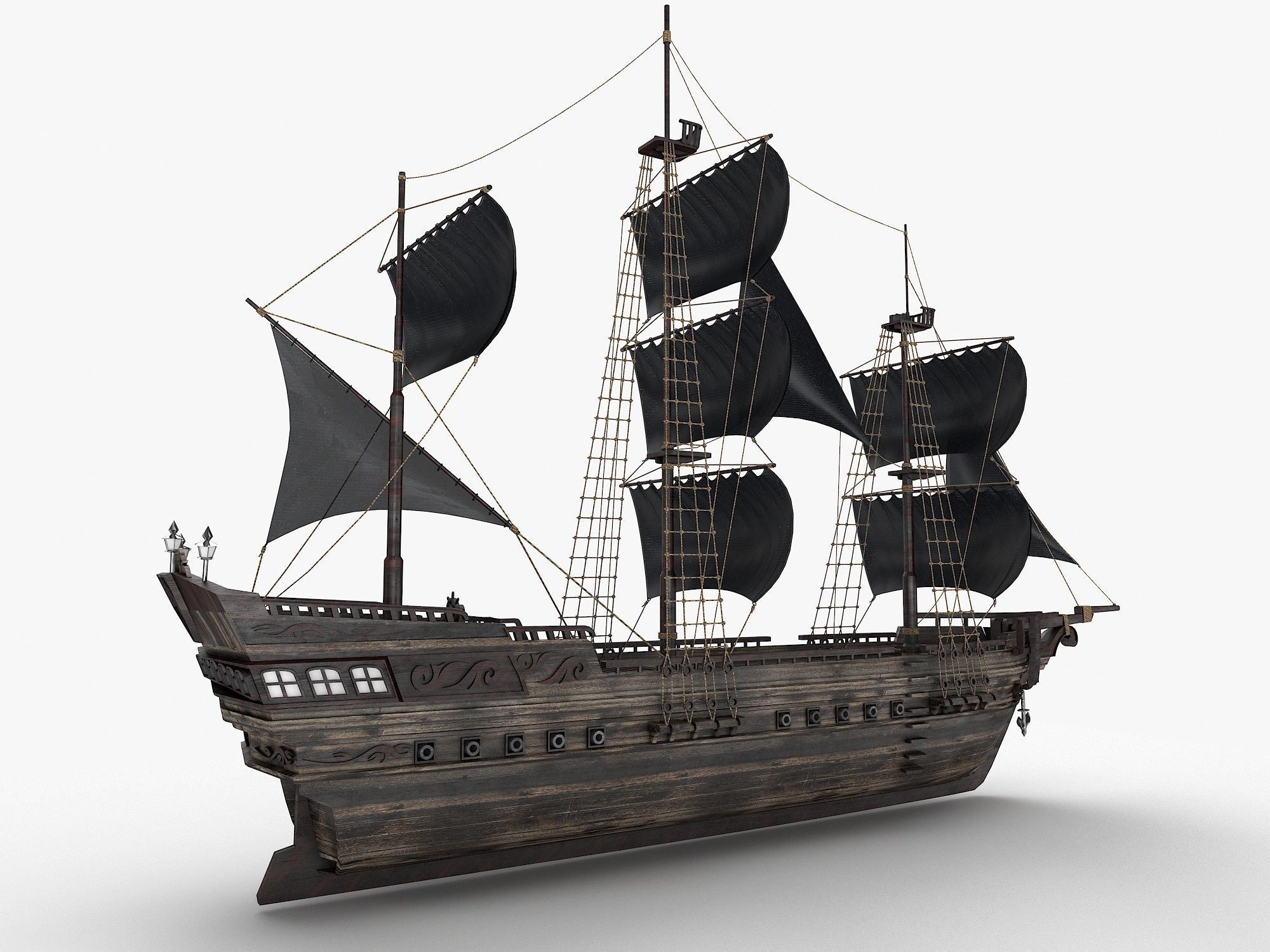 Medieval ship 3D model 3D model | CGTrader