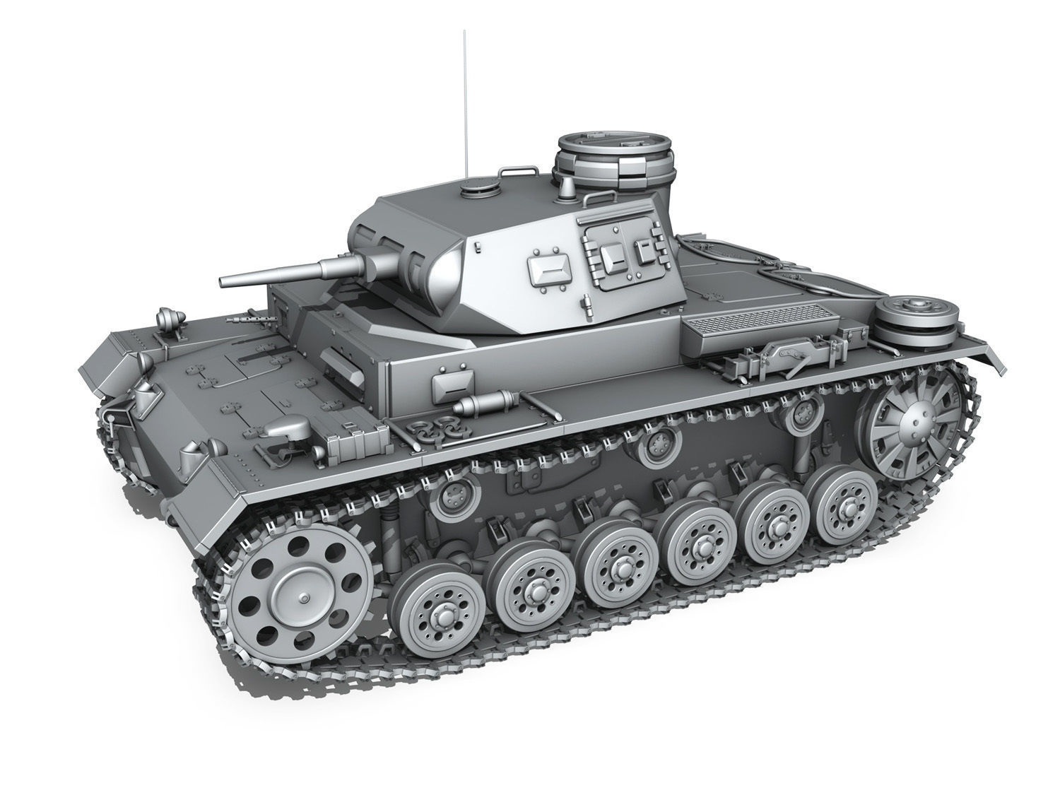 Panzer III - PzKpfw III - Ausf E 3D model | CGTrader