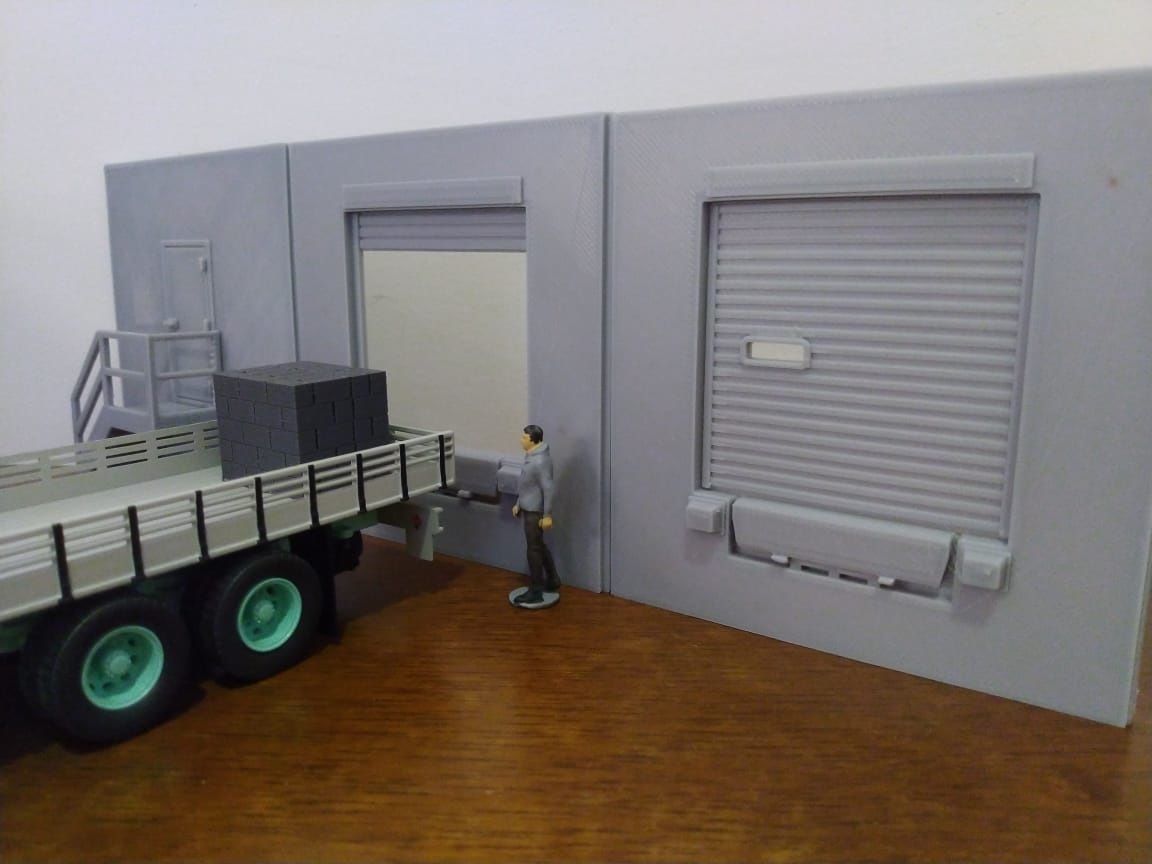 Diorama scale 1-43 Dock Logistics Warehouse Miniature 3D model 3D ...