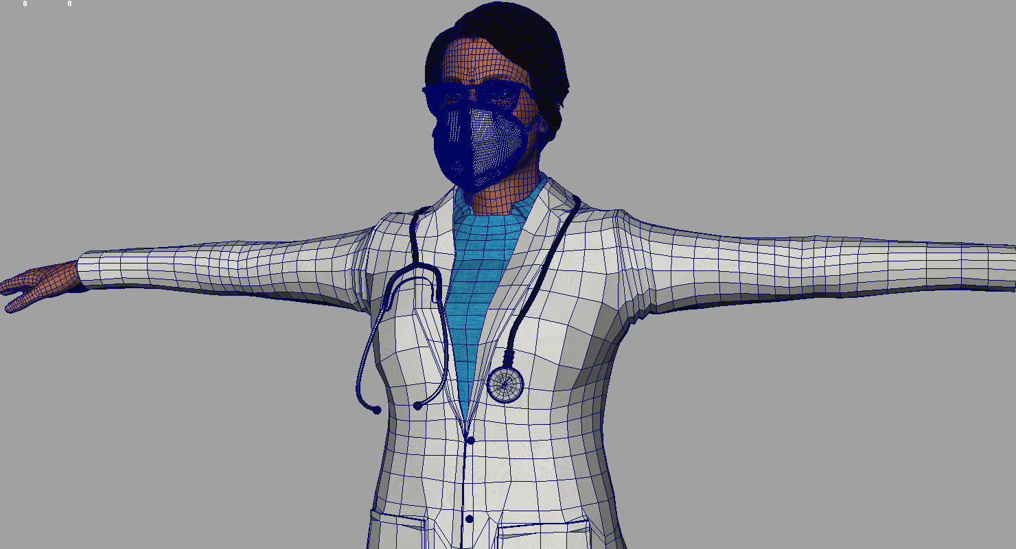 indian woman doctor 3d model 3D model | CGTrader