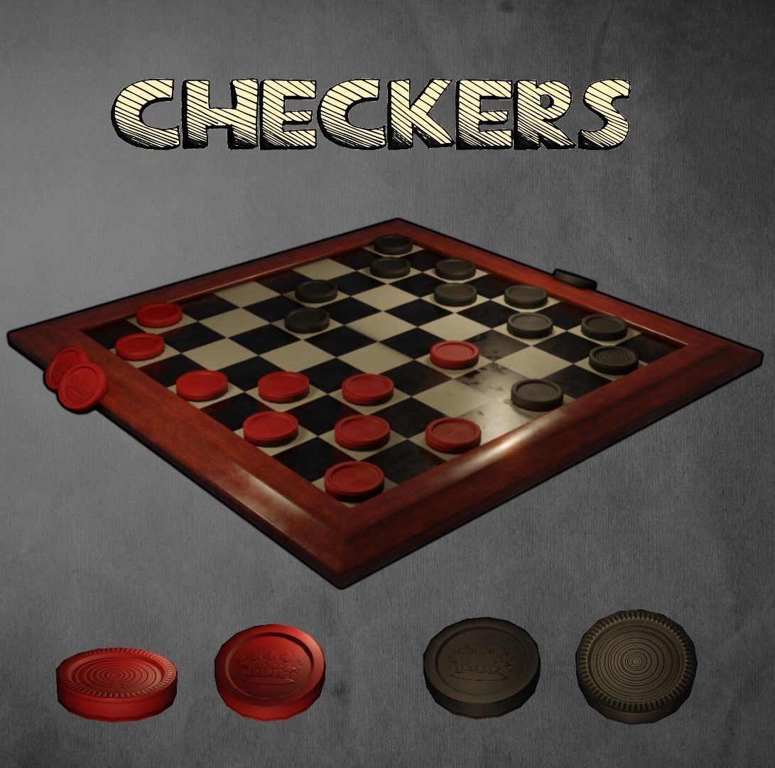 3D model Checkers plastic bottle cap VR / AR / low-poly | CGTrader
