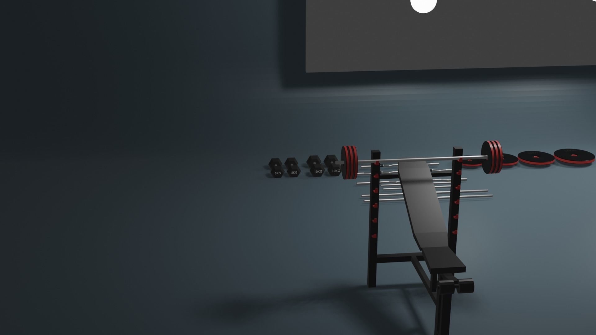 3D model Gym with Equipments and a Character VR / AR / low-poly | CGTrader