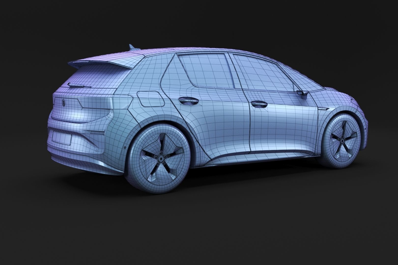 German electric compact car 3D model | CGTrader