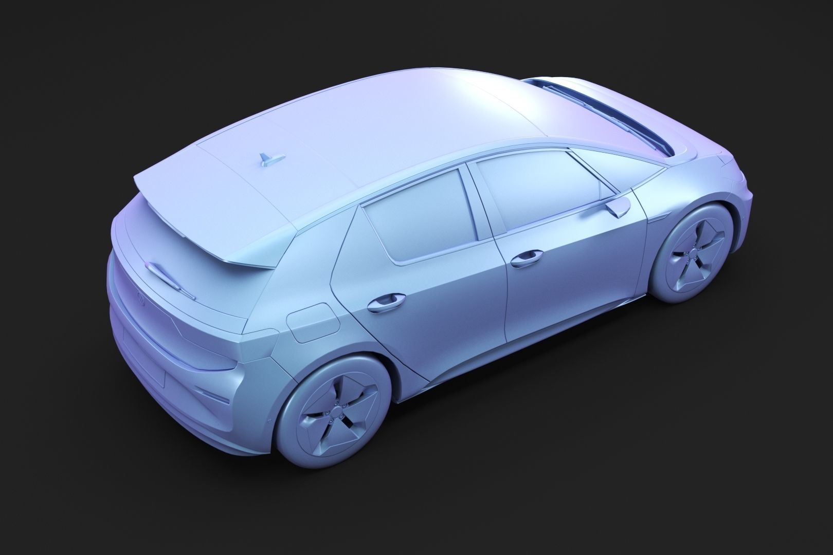 German electric compact car 3D model | CGTrader
