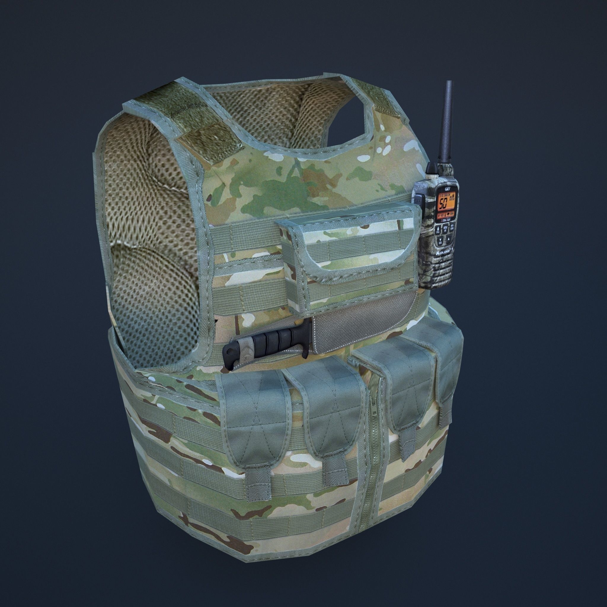 3D model body armor autumn VR / AR / low-poly | CGTrader