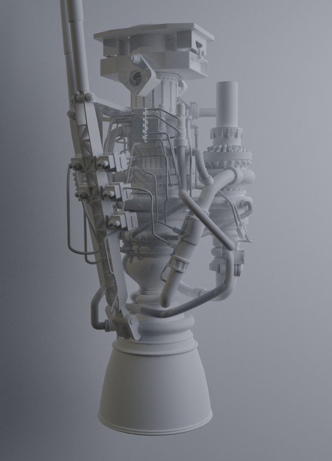 SpaceX raptor rocket engine free VR / AR / low-poly 3D model | CGTrader