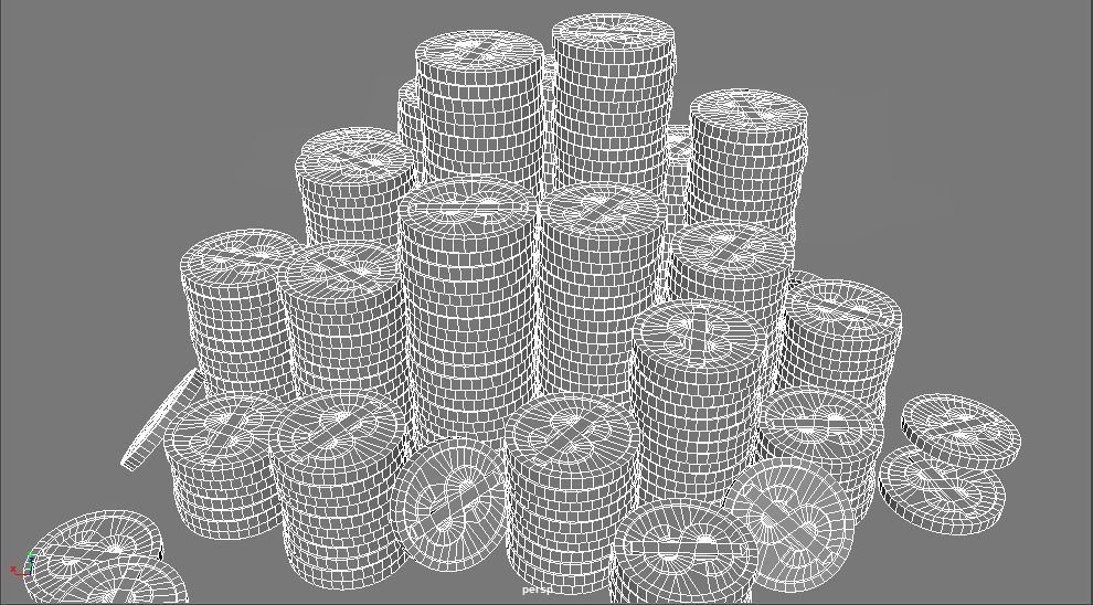 3D model Gold Iron Silver Coins VR / AR / low-poly | CGTrader
