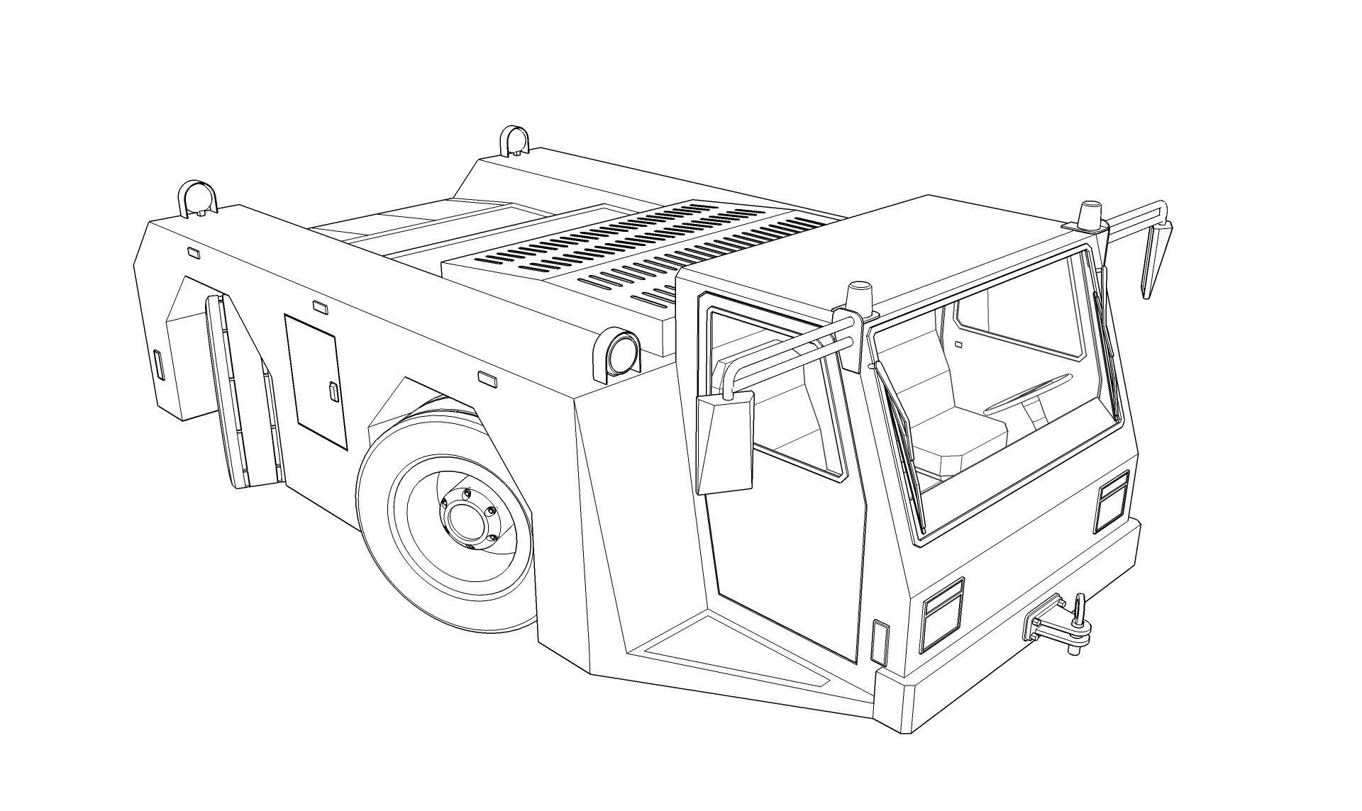 Airport Tug 3D model | CGTrader