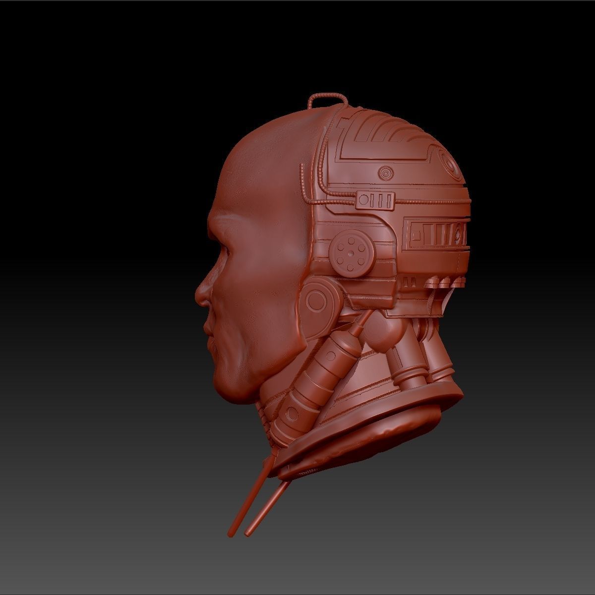 Robocop bust of man 3D model 3D printable | CGTrader