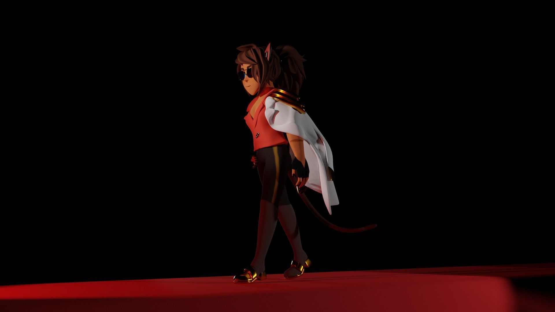 Catra girl free 3D model rigged | CGTrader