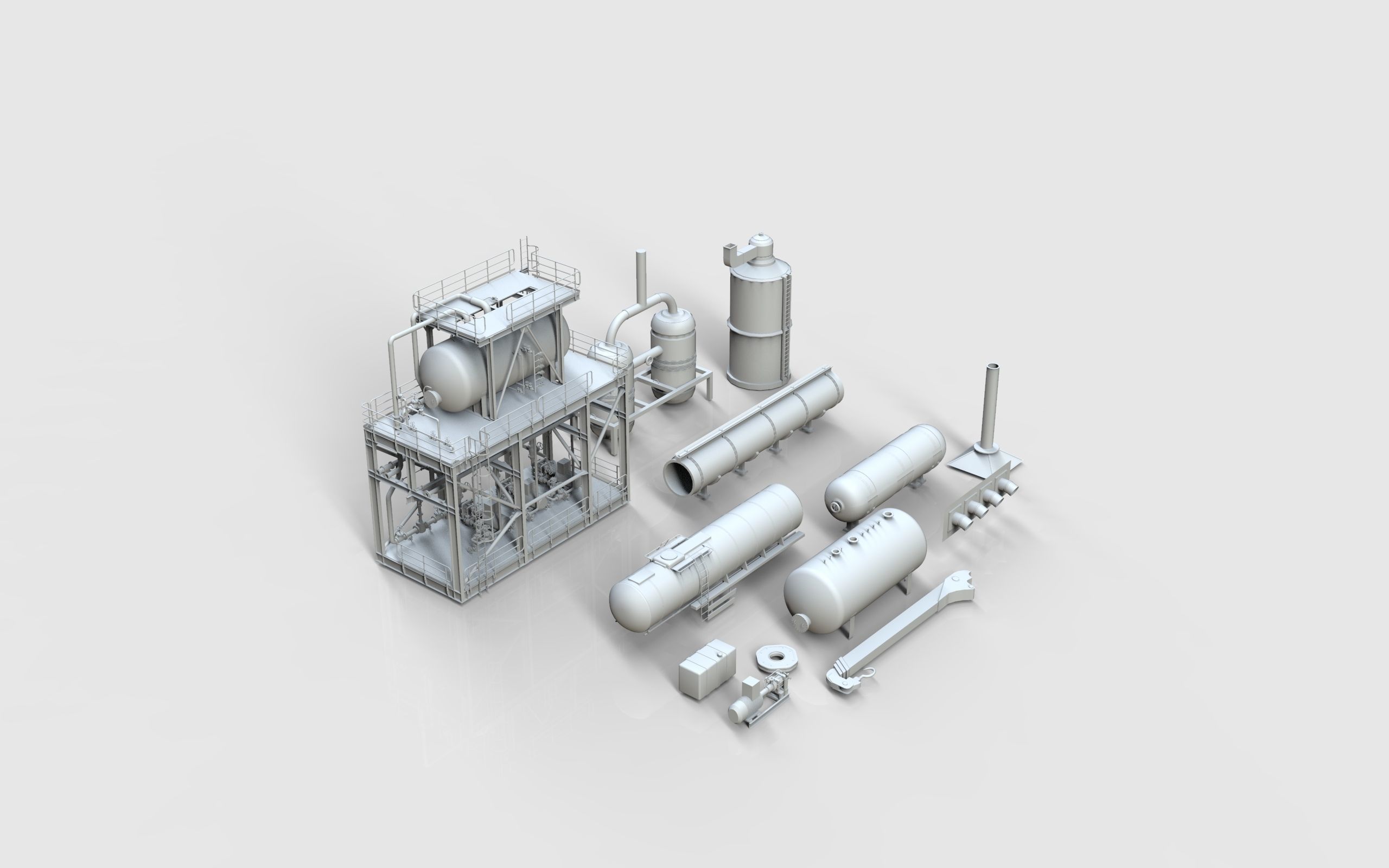Industrial Production Parts 3D model | CGTrader