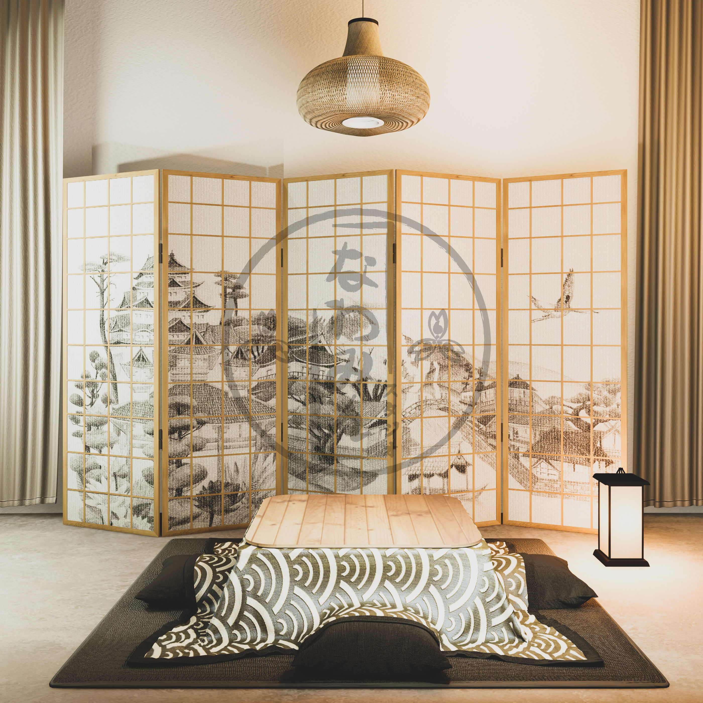 3D model Japanese partition 3D VR / AR / low-poly | CGTrader