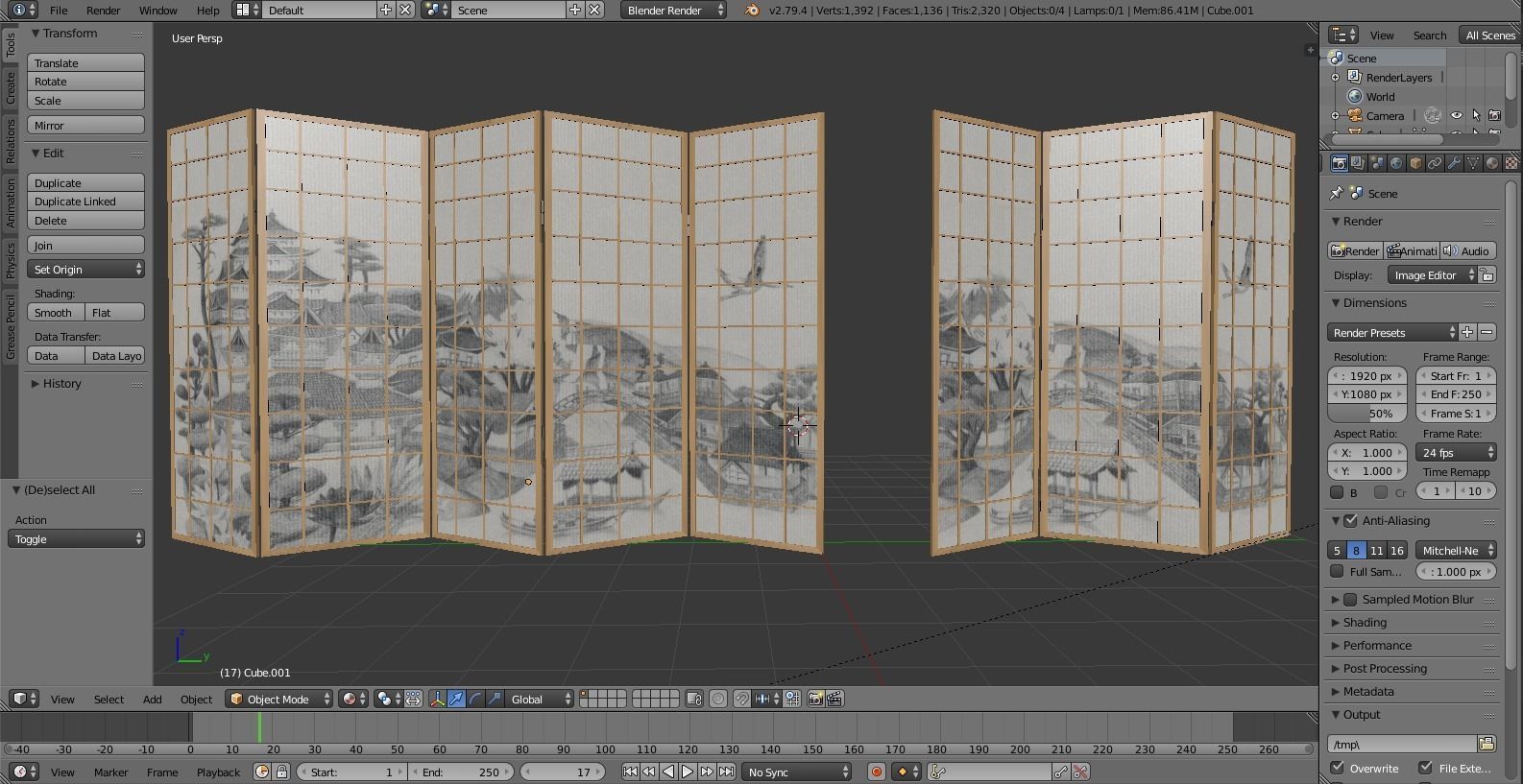 3D model Japanese partition 3D VR / AR / low-poly | CGTrader