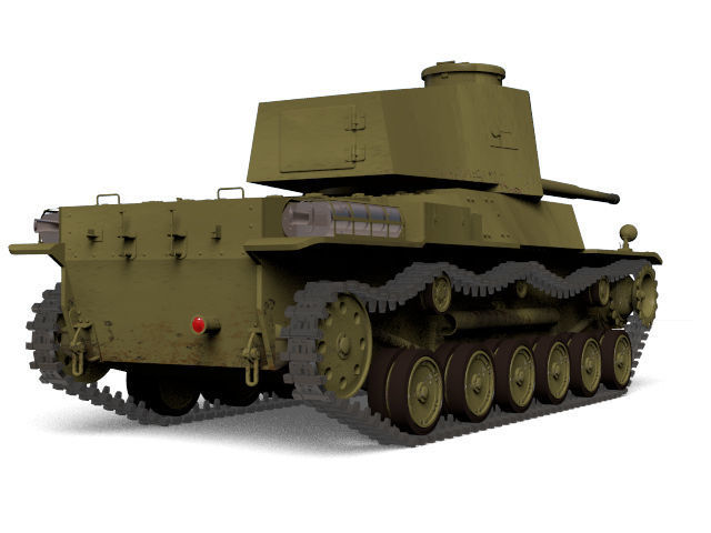 Type3 medium tank Chi nu Long barrel type 3D model | CGTrader