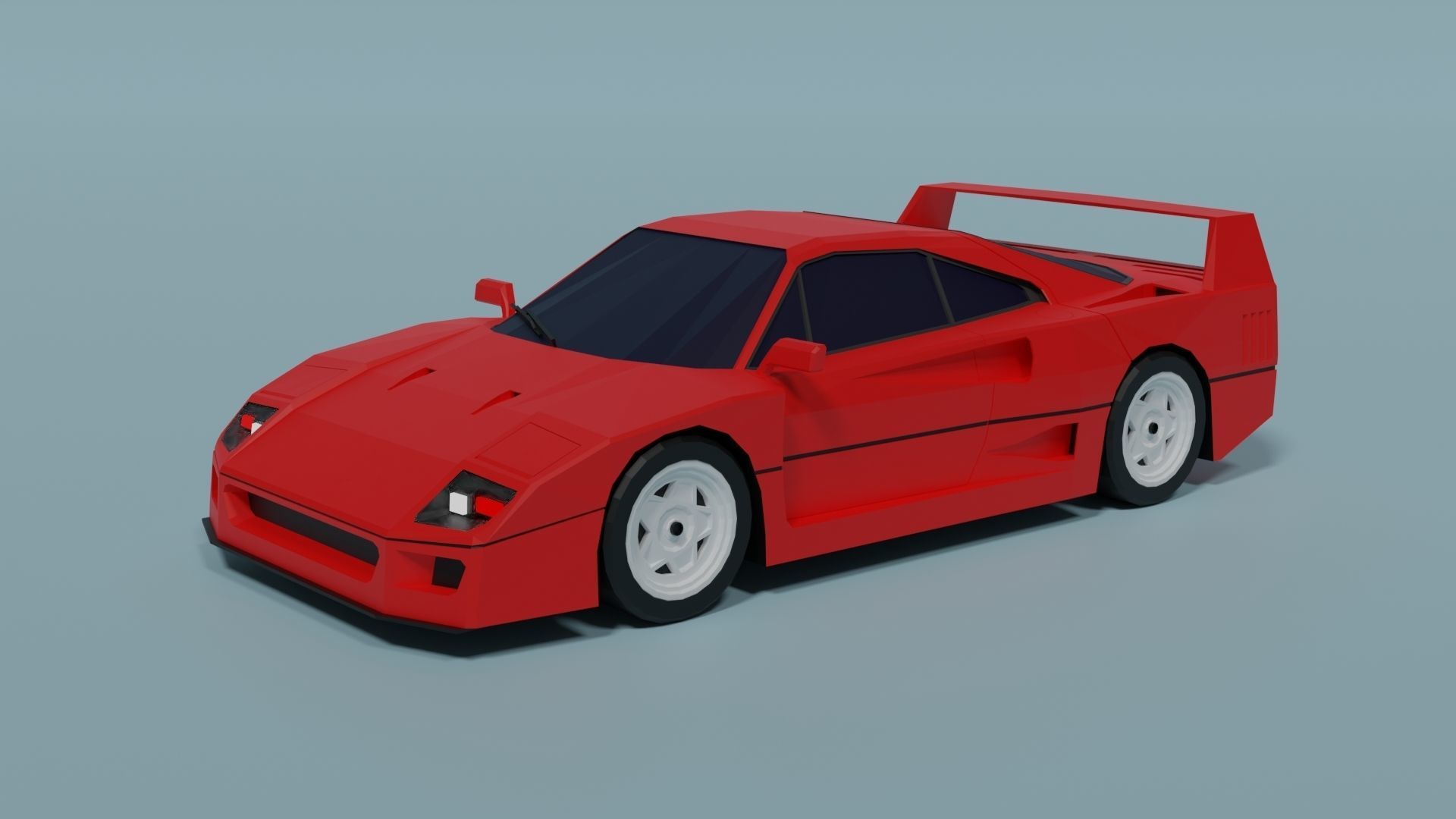 3D model Ferrari F40 VR / AR / low-poly | CGTrader