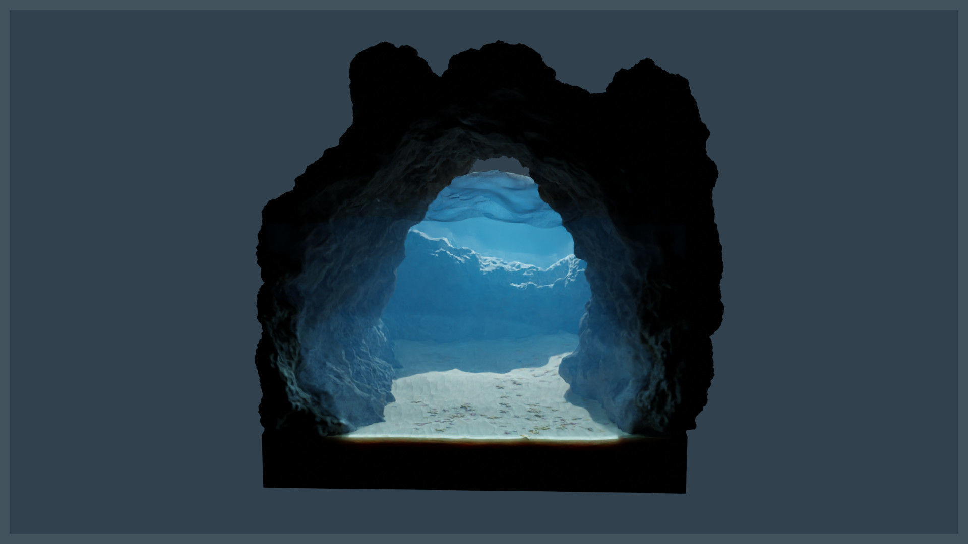 Underwater Cave Environment 3D model animated | CGTrader