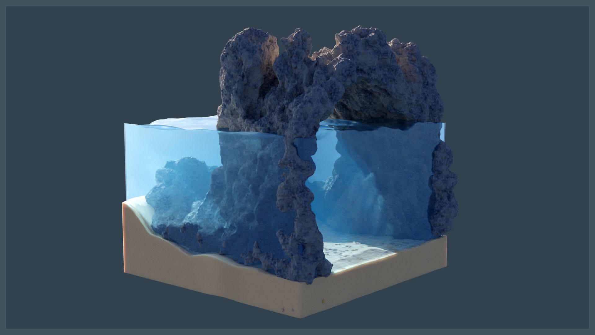 Underwater Cave Environment 3D model animated | CGTrader