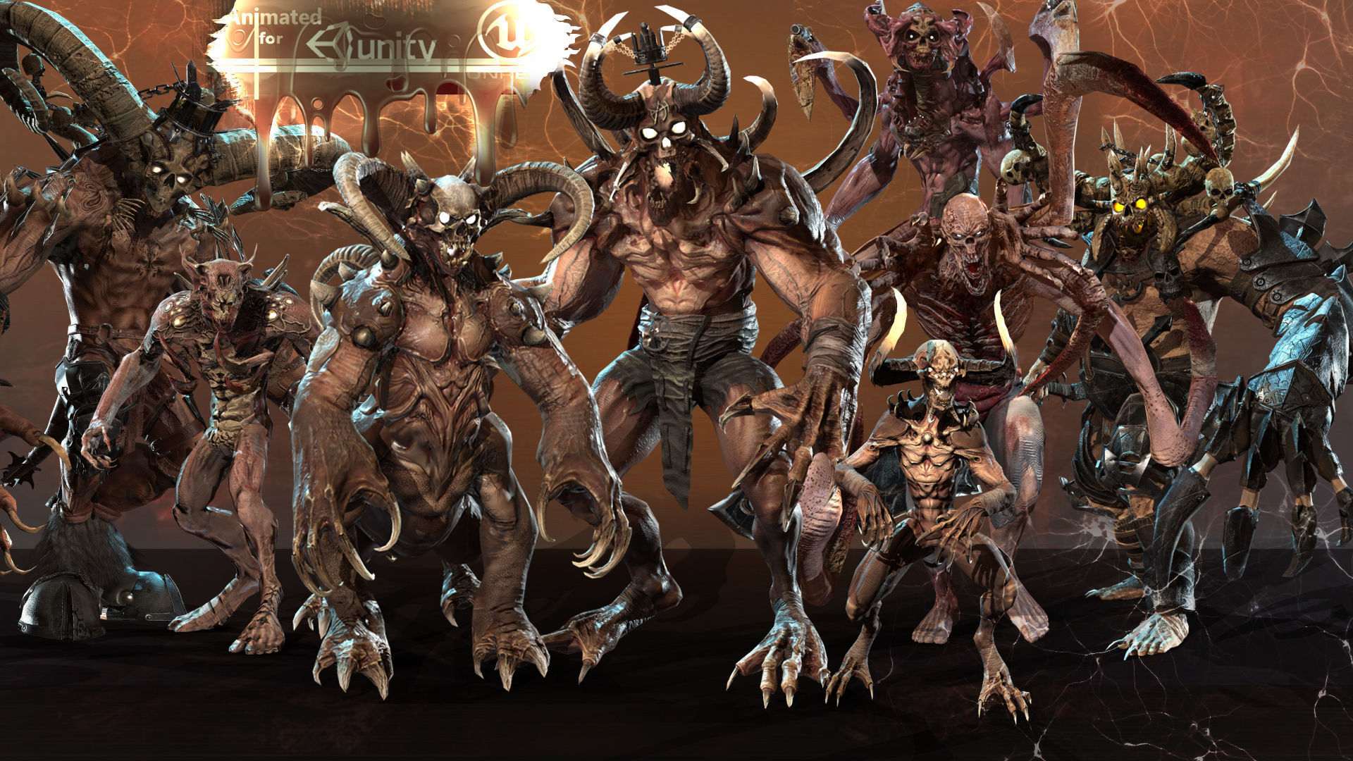 Big Demon Pack Collection VR / AR / low-poly | CGTrader