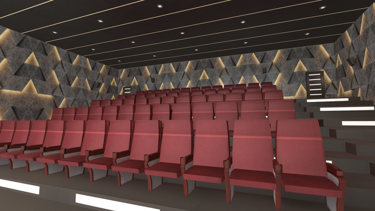 3D model Modern Cinema Hall 01 VR / AR / low-poly | CGTrader