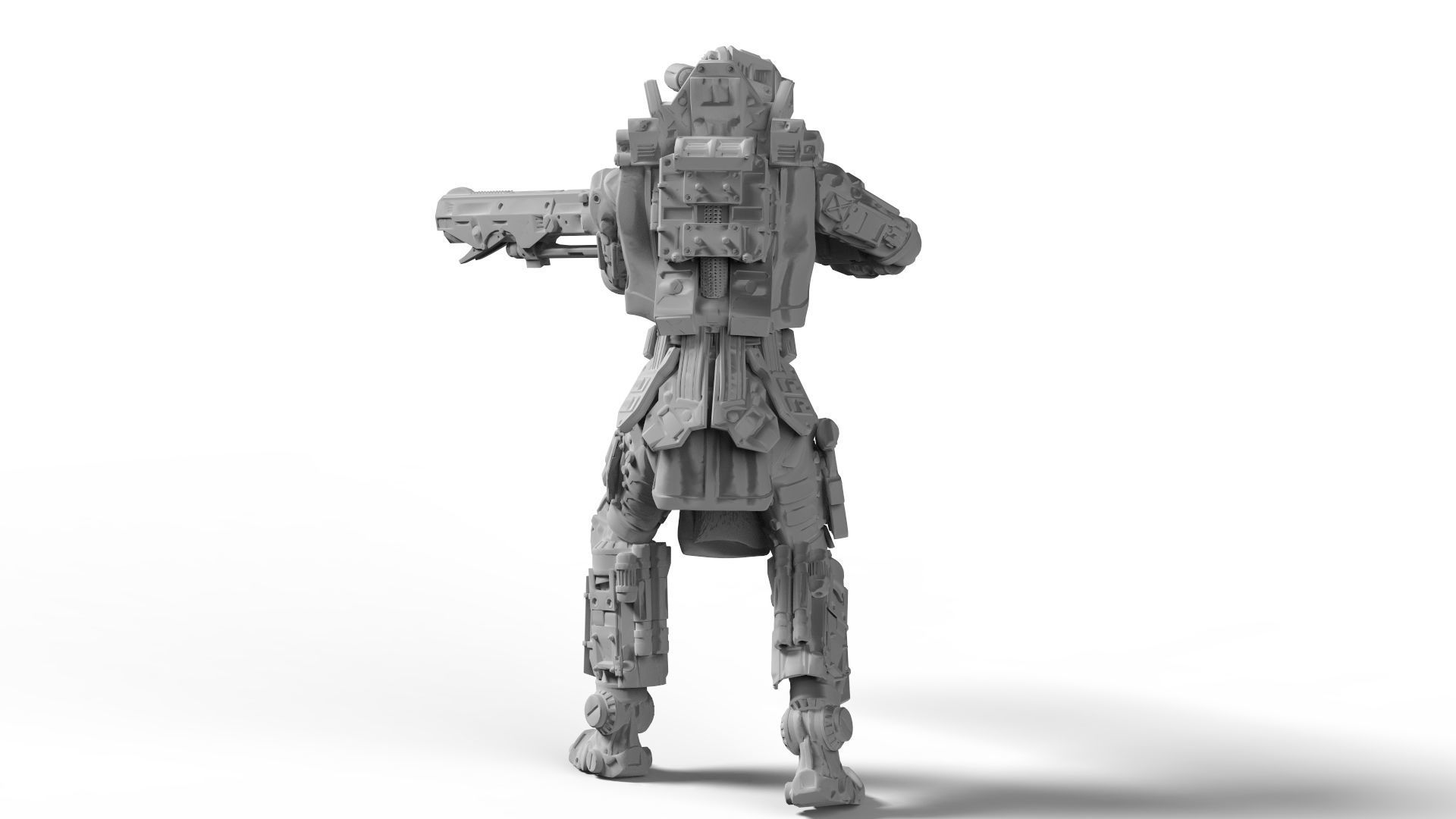 Scifi Marksman Sniper Rifle Team miniatures 3D model 3D printable ...