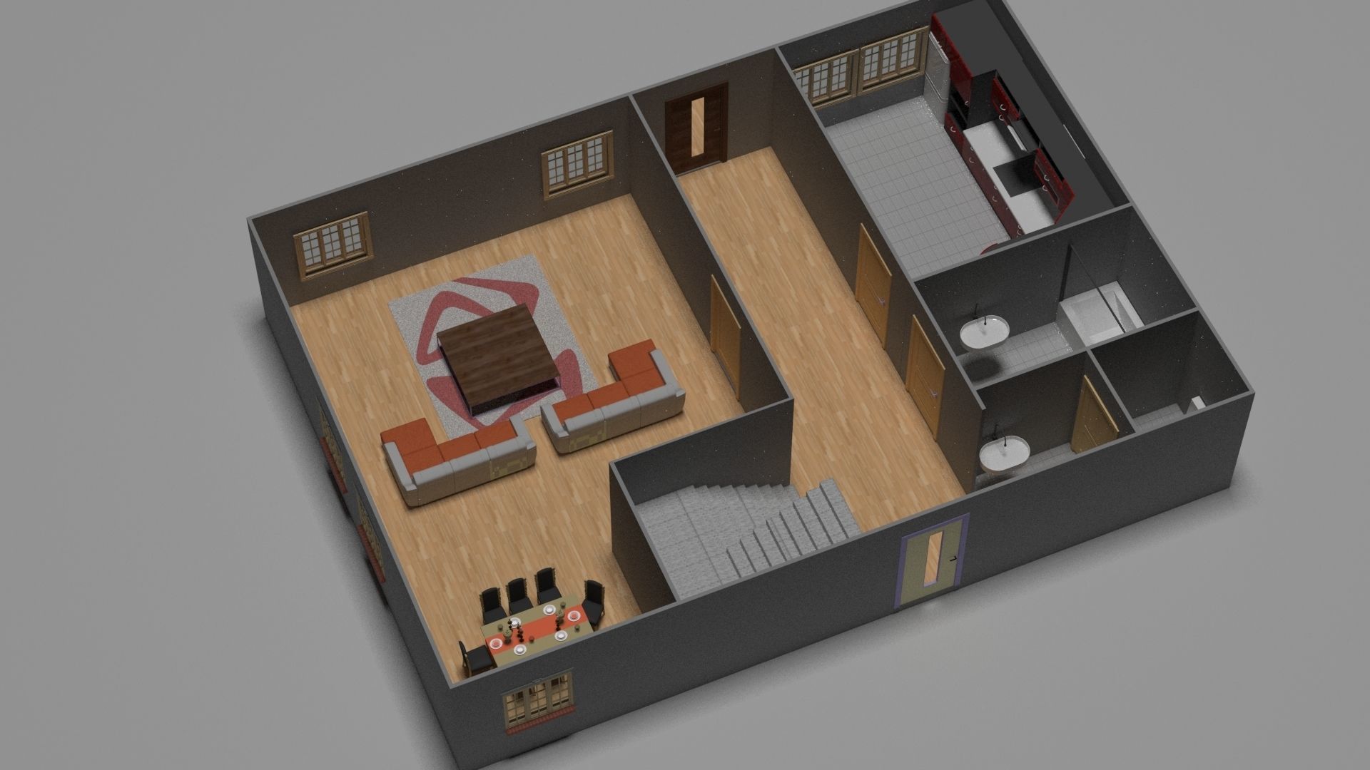 Isometric Floor Plan 3D model | CGTrader