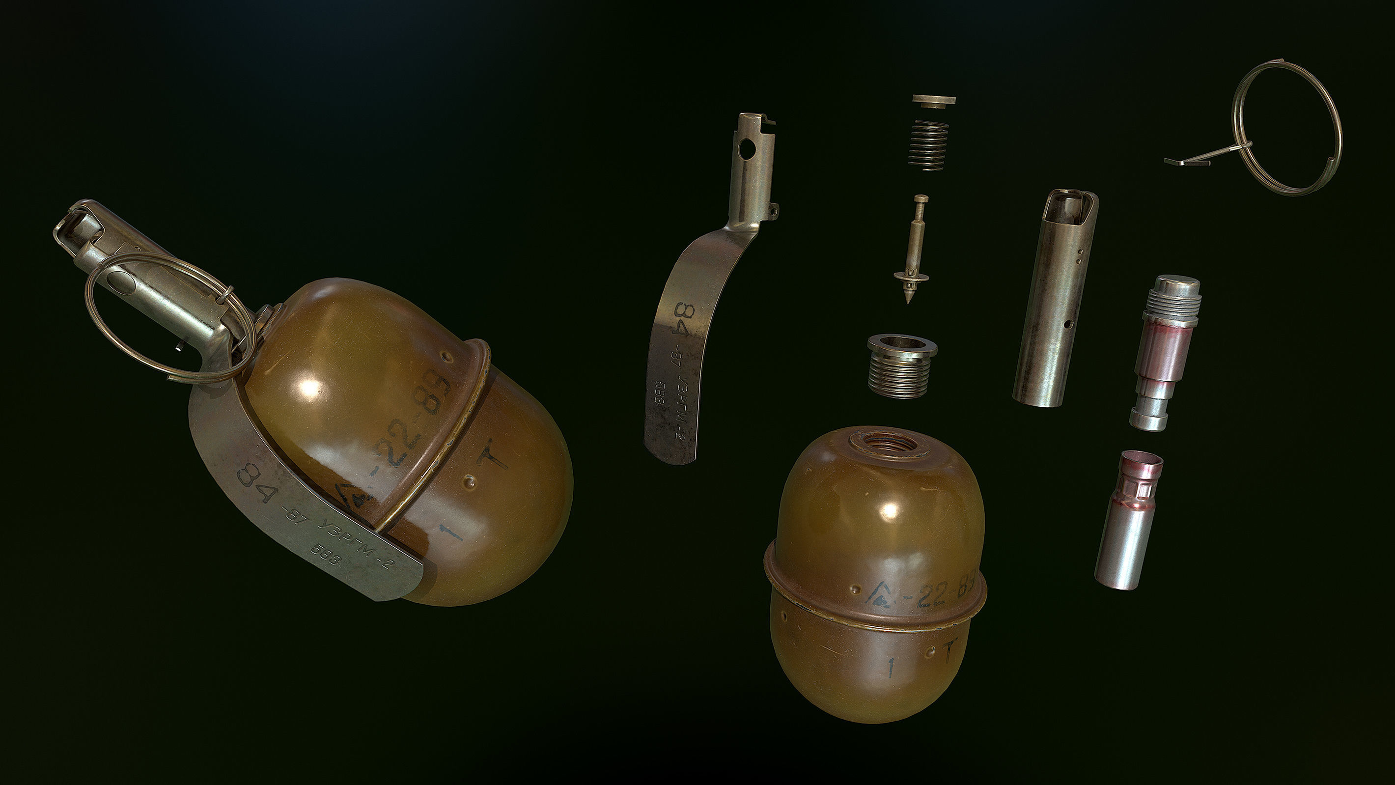 3D model RGD5 Hand Grenade VR / AR / low-poly | CGTrader