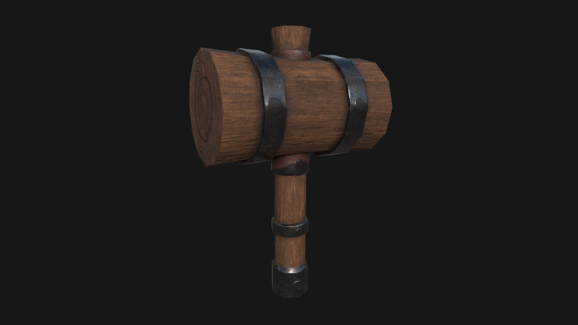 low poly hammer wooden free VR / AR / low-poly 3D model | CGTrader