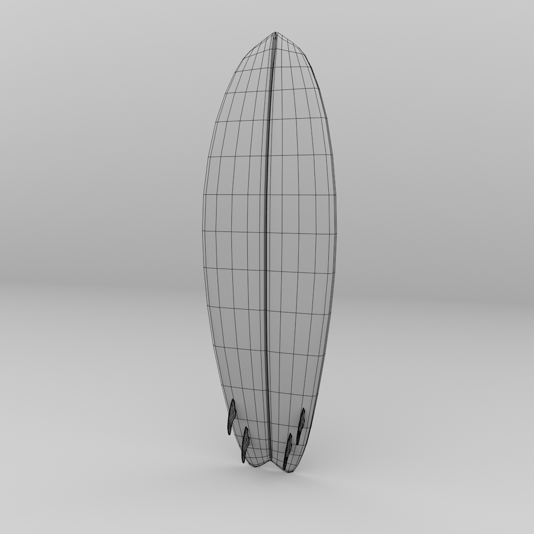 Surfboard 3D Model .3ds .fbx .blend - CGTrader.com