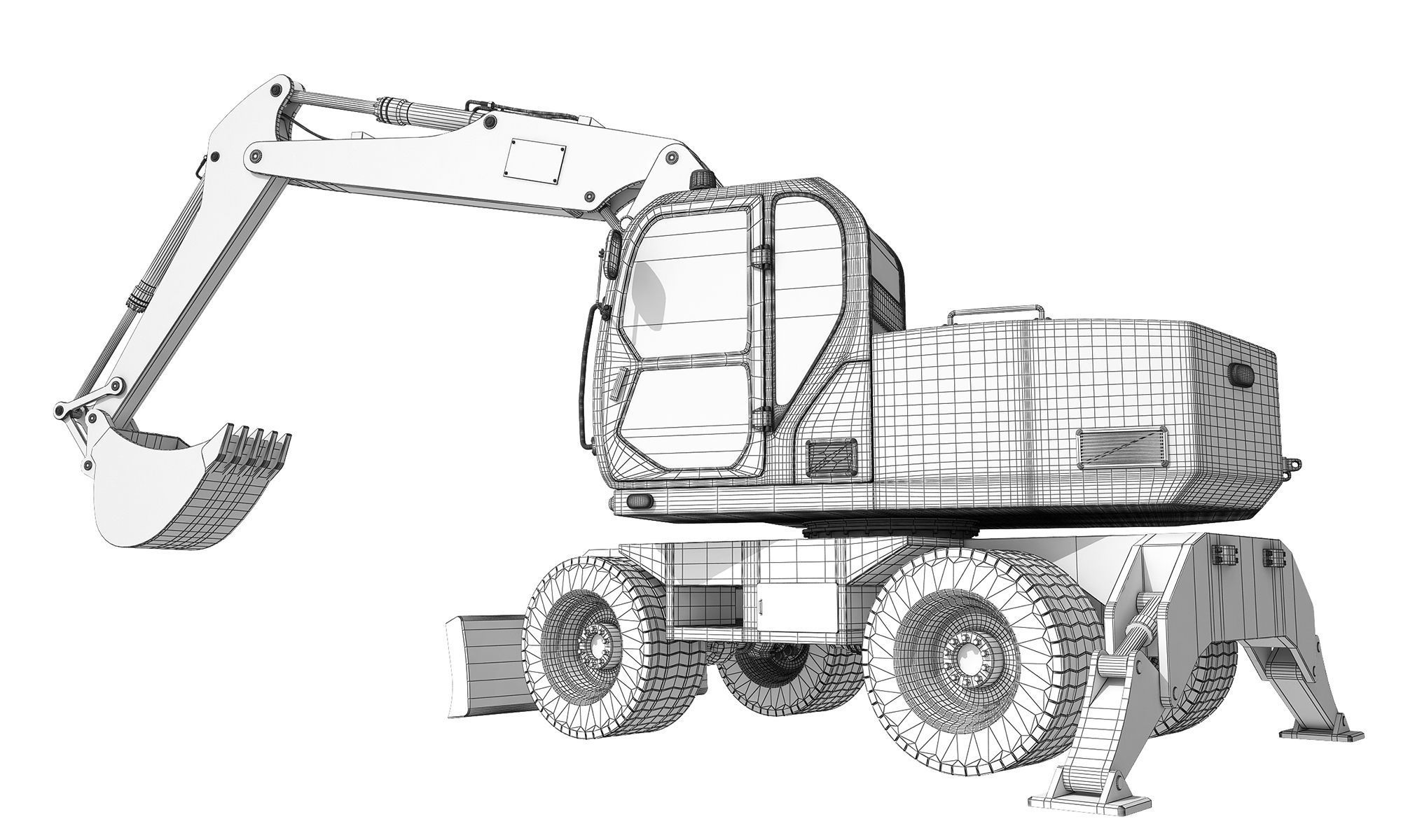 Excavator 3D model | CGTrader