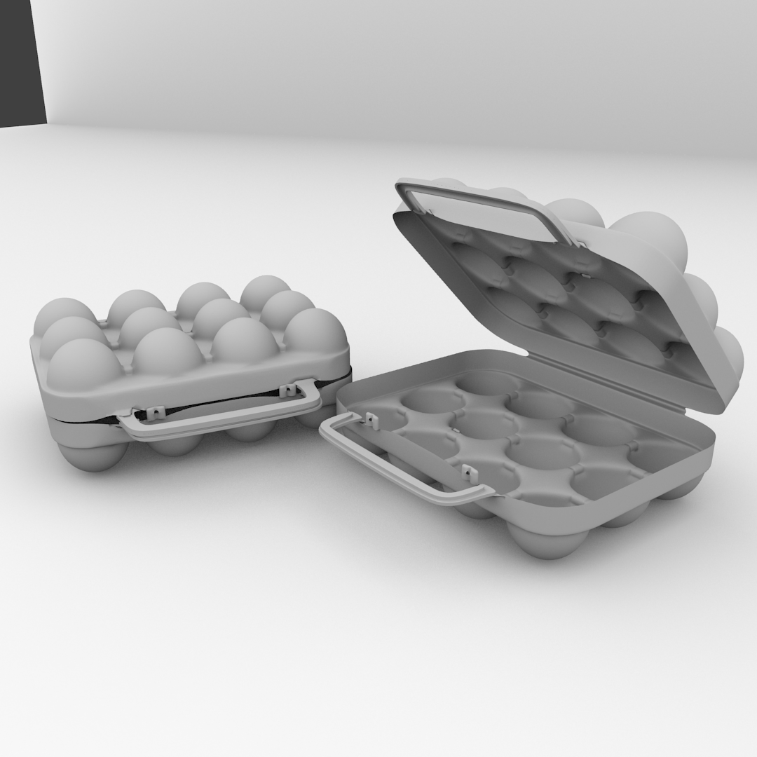 Eggs Container 3D Model 3DS FBX BLEND DAE | CGTrader.com