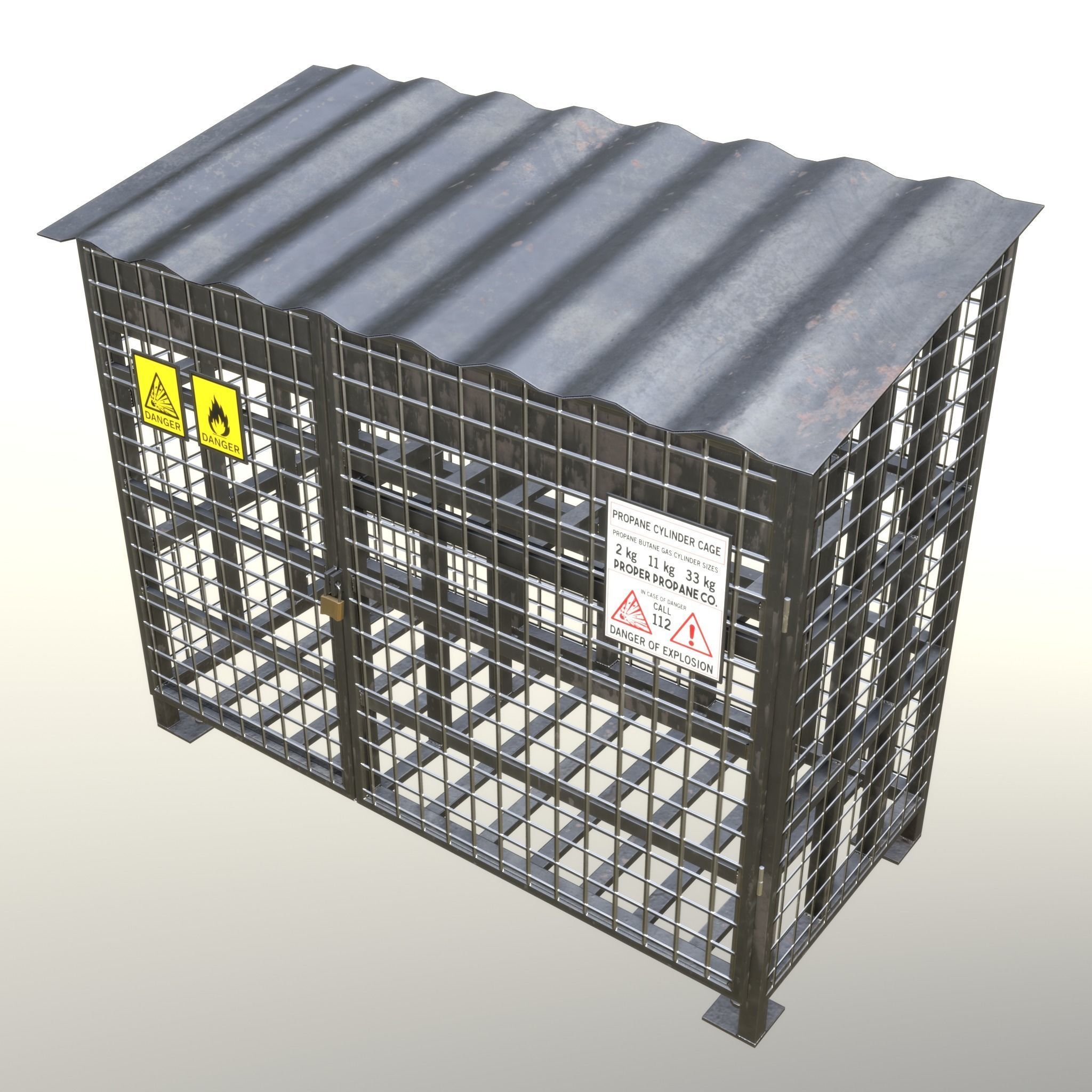 3D model Gas Cylinder Cage Clean VR / AR / low-poly | CGTrader