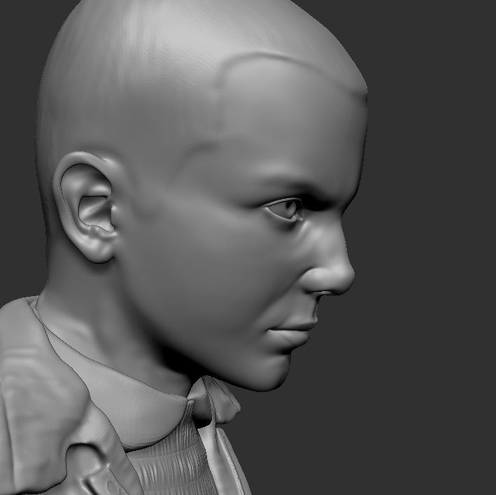 Eleven Stranger Things Bust 3D model 3D printable | CGTrader