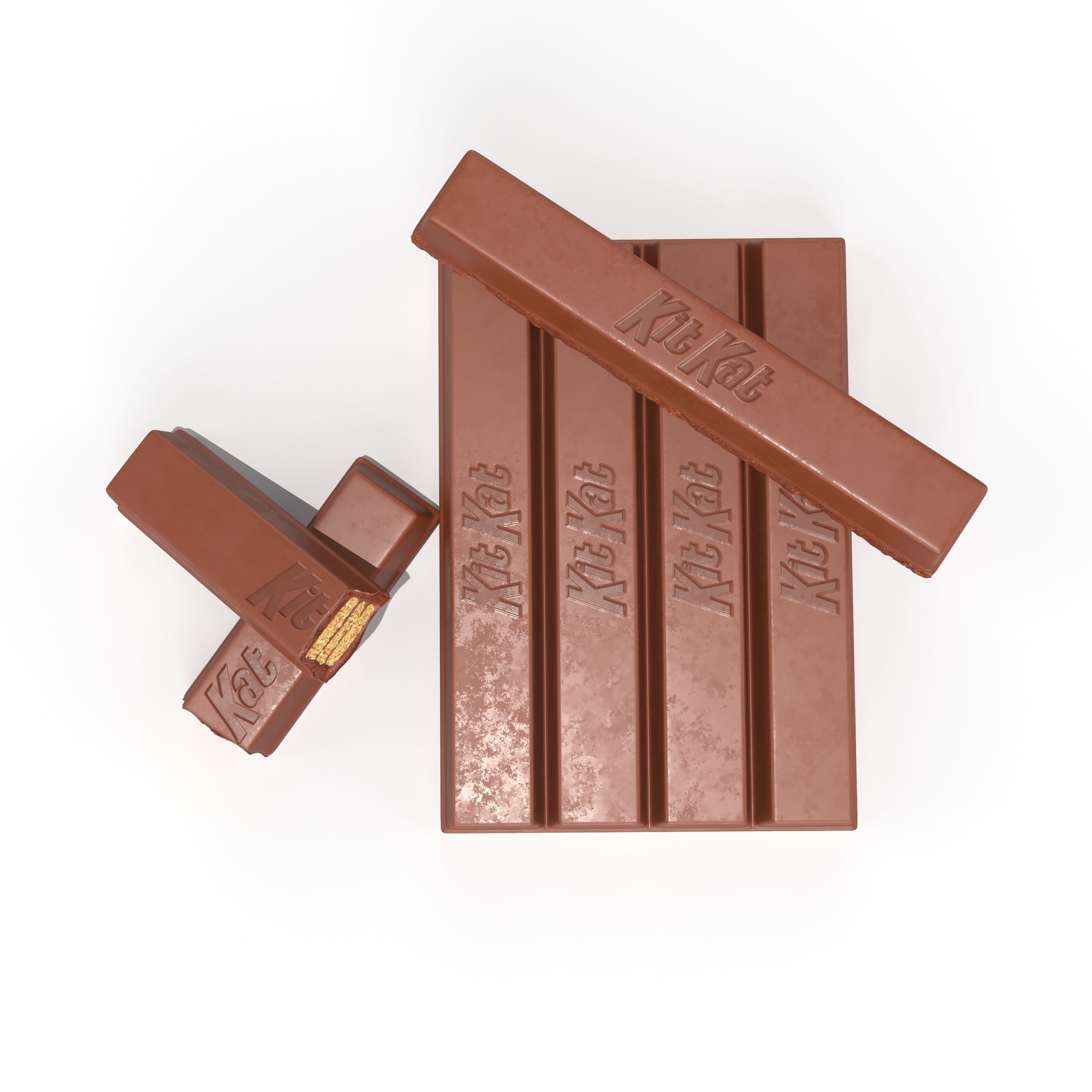 Kitkat chocolate bars 3D model | CGTrader