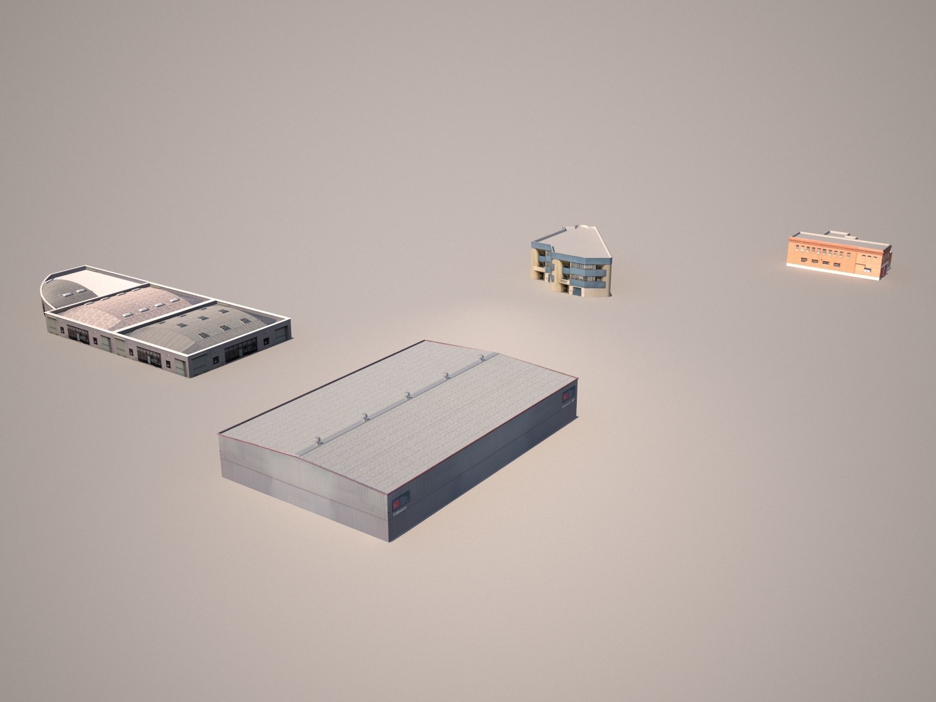 3d Entourage Buildings Context 3D model | CGTrader