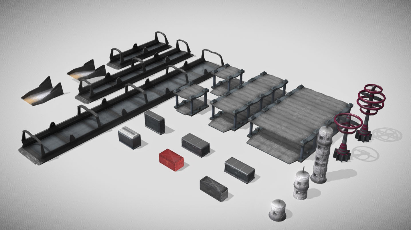 3D model Industrial Exterior MUD VR / AR / low-poly | CGTrader