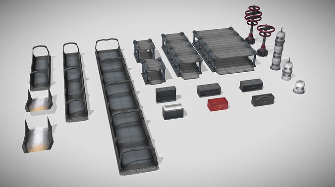 3D model Industrial Exterior MUD VR / AR / low-poly | CGTrader