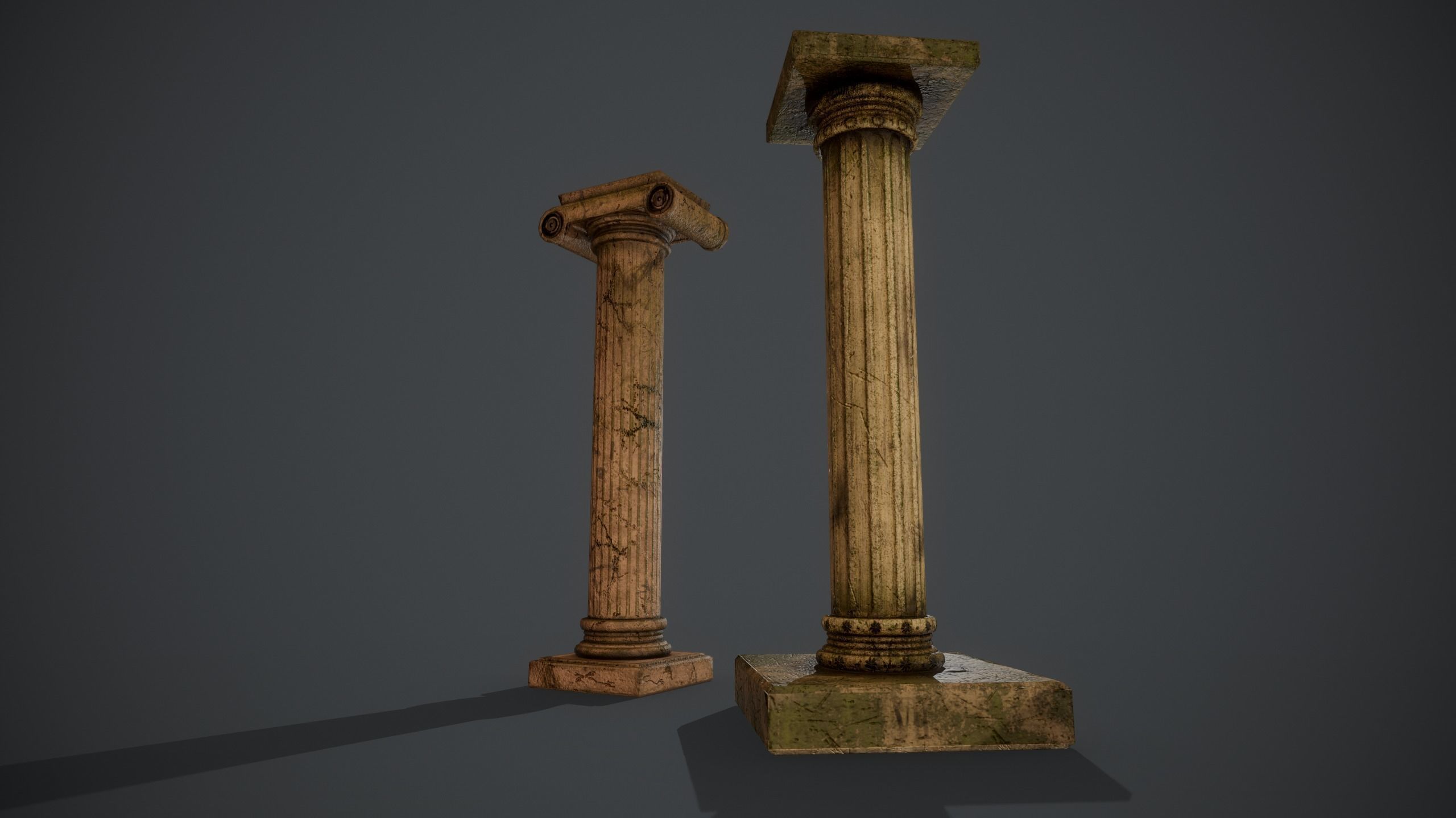 3D model Low 3D column VR / AR / low-poly | CGTrader