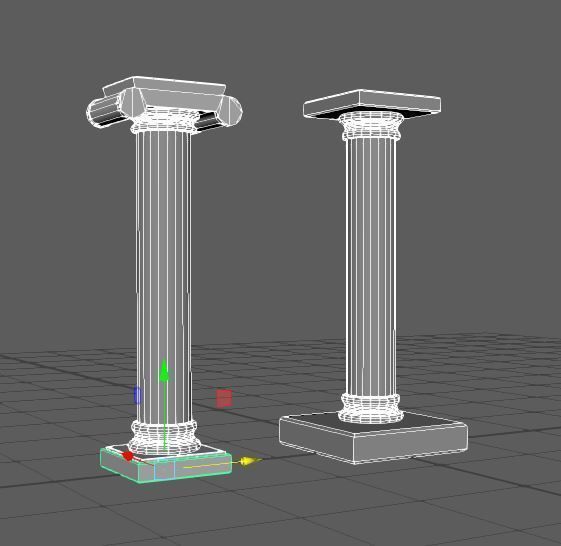 3D model Low 3D column VR / AR / low-poly | CGTrader
