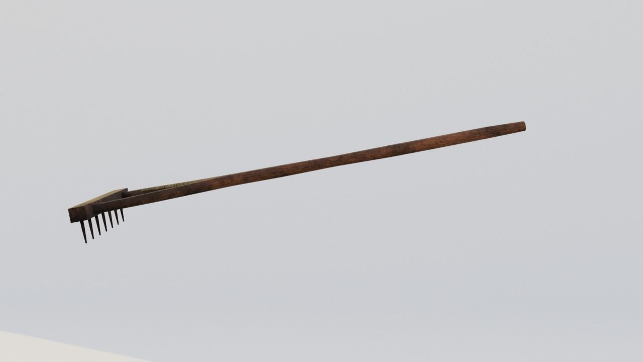 3D model Medieval rake VR / AR / low-poly | CGTrader